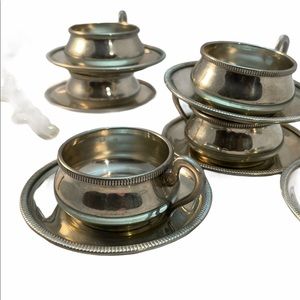 Vintage | Kitchen | Italy Peltro Rama 95 Pewter Demitasse Espresso Set ...